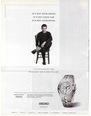 2003 Seiko Watch Arctura Kinetic Chronograph Vintage Magazine Print Ad ...