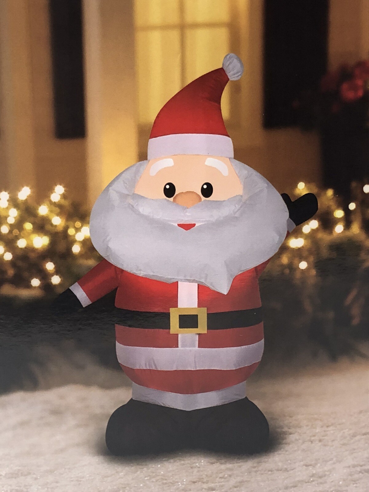 Holiday Time Airblown Inflatable Santa Christmas Yard Decor 4ft Tall | eBay