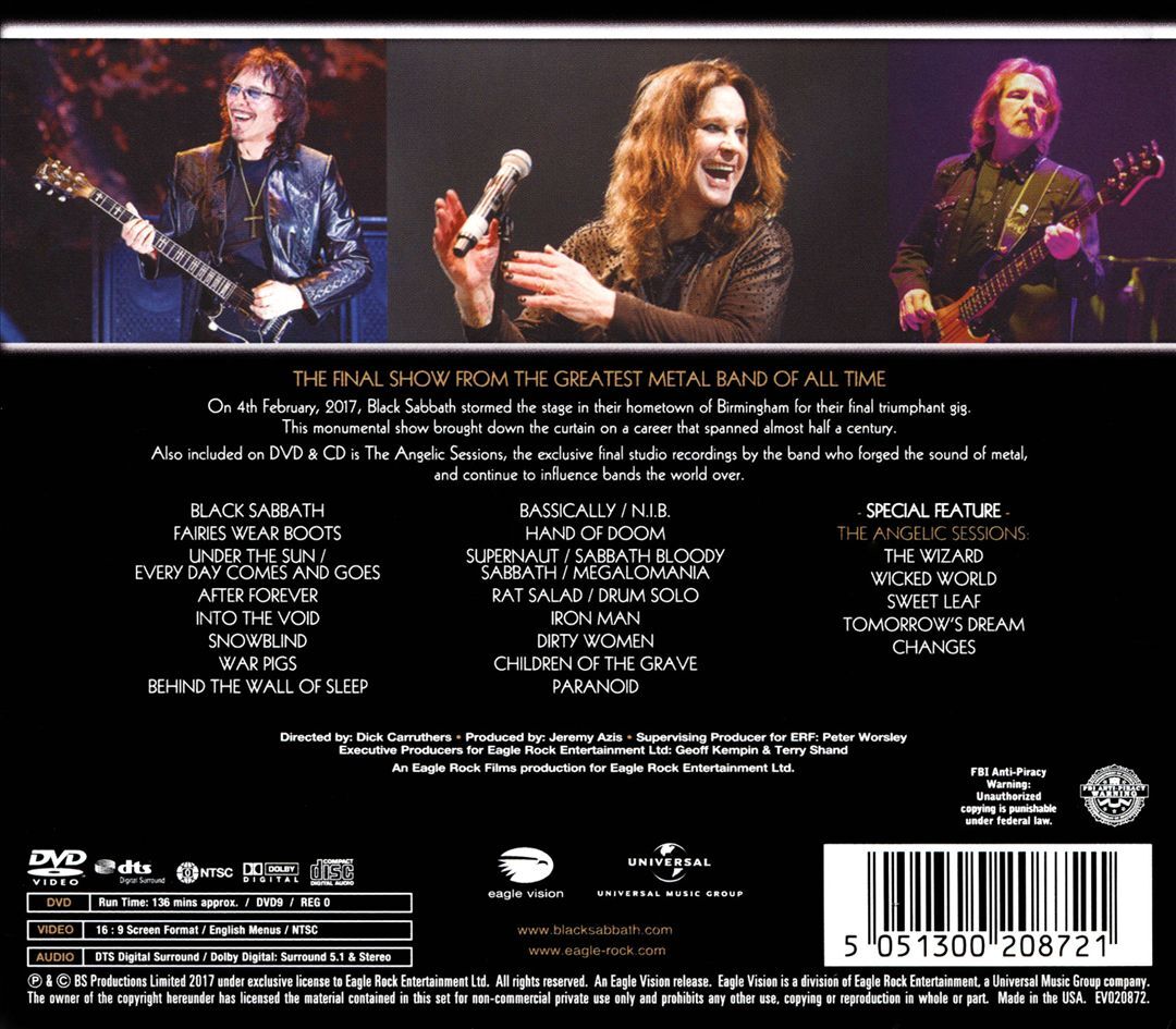 Black Sabbath Final Show Black Sabbath Announce 'The End' Tour