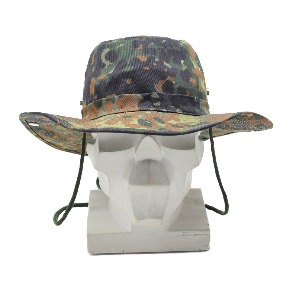 MFH German army style bush hat flecktarn camo panama jungle summer cap boonie | eBay