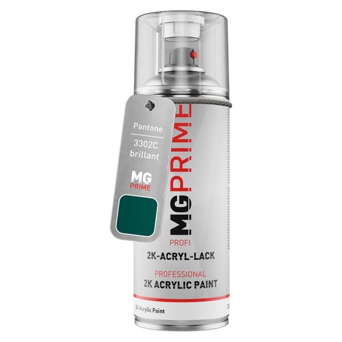 Pantone 3302C Green brillant acrylique bombe aérosol 2C 400ml séchage ...