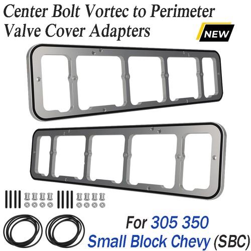 Center Bolt Vortec to Perimeter Valve Cover Adapter For 305 350 SBC ...