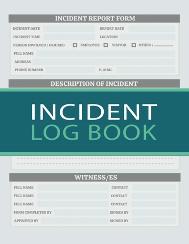 Accident and Incident Log Book: Accident & Incident Record Book Health & Safety | eBay
