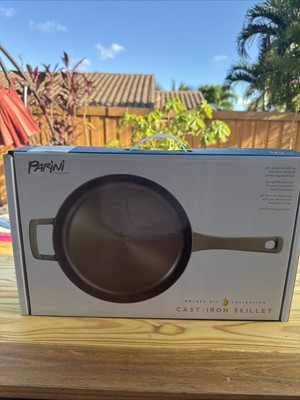 Parini Golden Oil 10” Cast Iron Skillet - Durable & Elegant Cookware | eBay