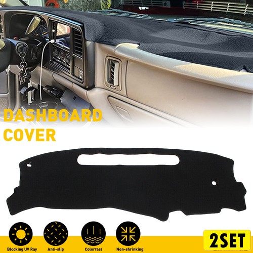 2X Black Dash Mat Dashboard Cover Carpet For Chevrolet S10 Blazer Mini ...