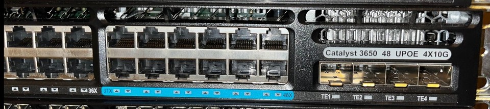 Cisco 3650 WS-C3650-12X48UQ-L 48 Ports UPOE 12+4 10GB w/ Dual Power ...