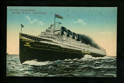 Ship postcard Excursion Seeandbee Great Ship of C & B Line Cleveland ...