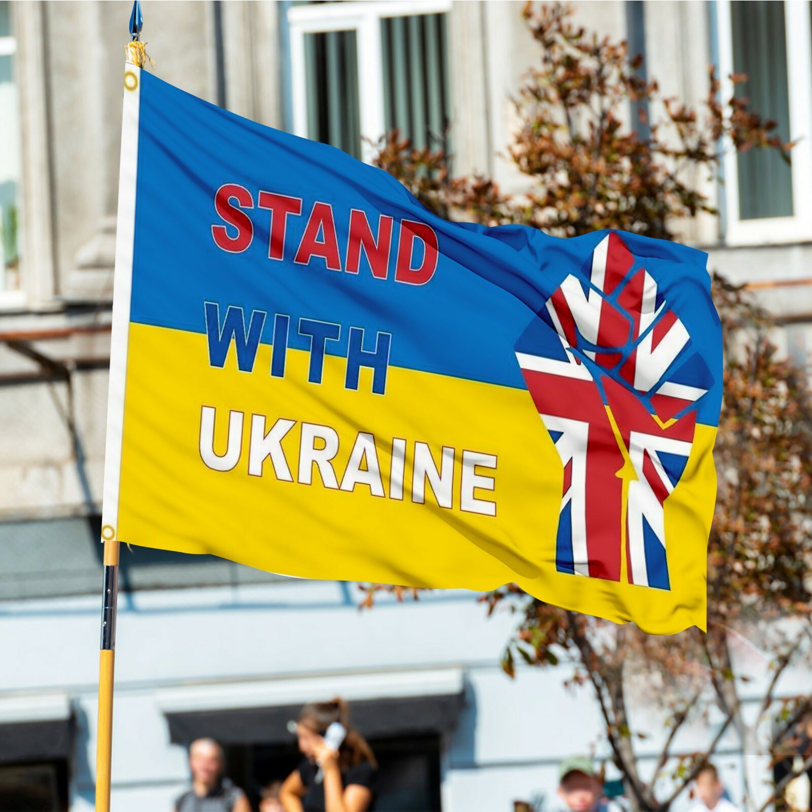 Ukraine Ukrainian Small Flag 3'x5' House Banner UK Stand With Ukraine ...