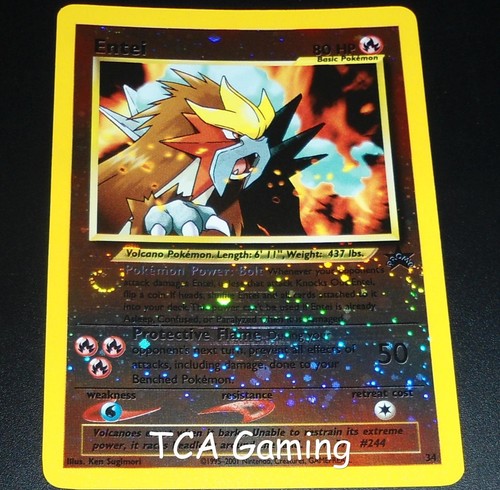 ENTEI # 34 Black Star Promo Factory SEALED Holo WOTC Pokemon Card | eBay