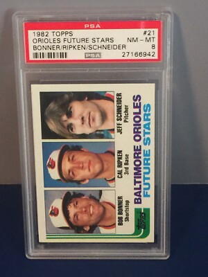 1982 Topps #21 Orioles Future Stars Cal Ripken Jr. Rookie PSA 8 | eBay