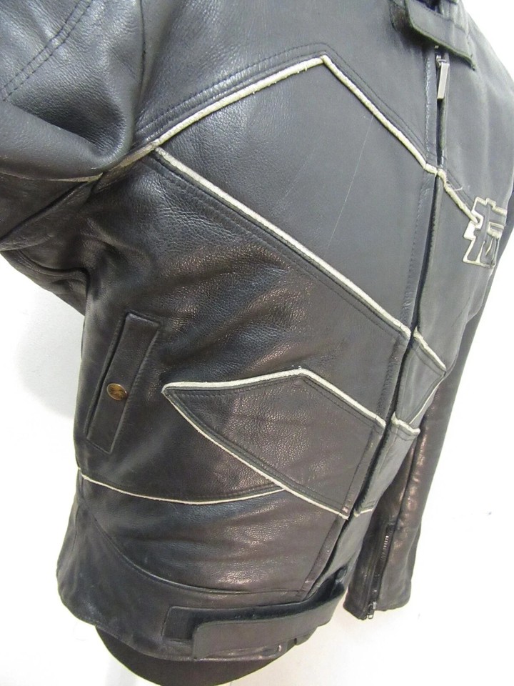 VINTAGE FURYGAN LEATHER MOTORCYCLE JACKET SIZE UK40 EU50 GREAT QUALITY ...