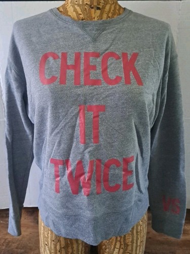 Victoria’s Secret Check It Twice Christmas Crewneck Sweatshirt Size ...