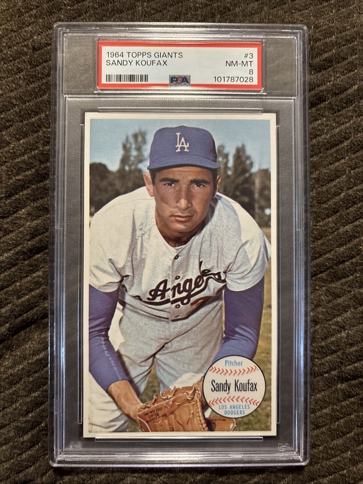 1964 TOPPS GIANTS #3 SANDY KOUFAX DODGERS HOF SP PSA 8 | eBay