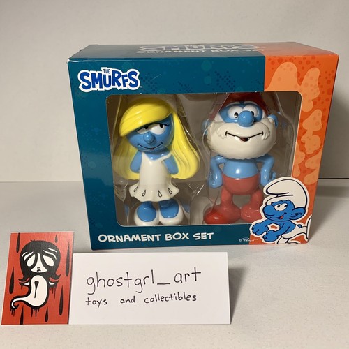 The Smurfs Ornament Box Set Christmas Papa Smurf & Smurfette NEW IN BOX ...