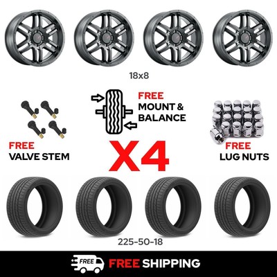18" DX4 Dyno w/ 225/50R18 Performance Wheel & Tire for 2019-2024 ...
