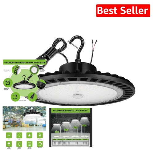 Commercial 5000K Dimmable UFO LED High Bay Lights - 30000 Lumens Indoor ...