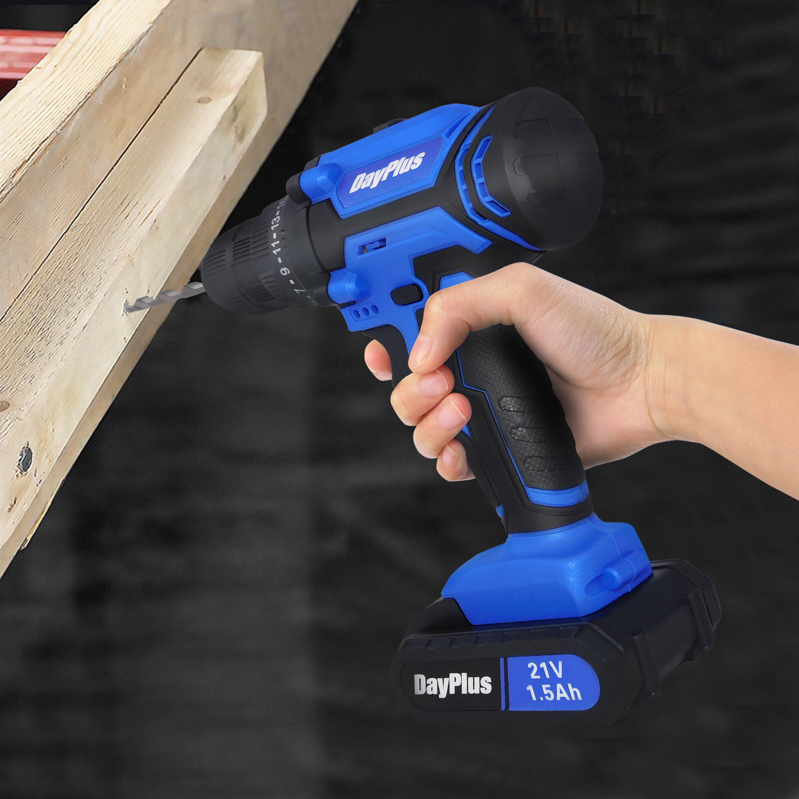 Cordless Screwdriver Drill Driver Combi Hammer Drills Worklight Li-ion ...