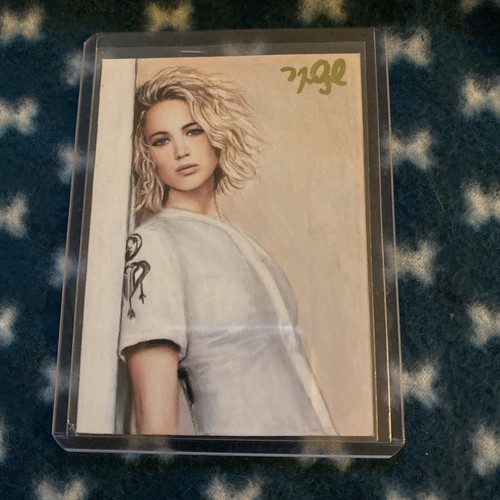 Jennifer Lawrence ACEO Sketch Card Artist Signed *** | eBay