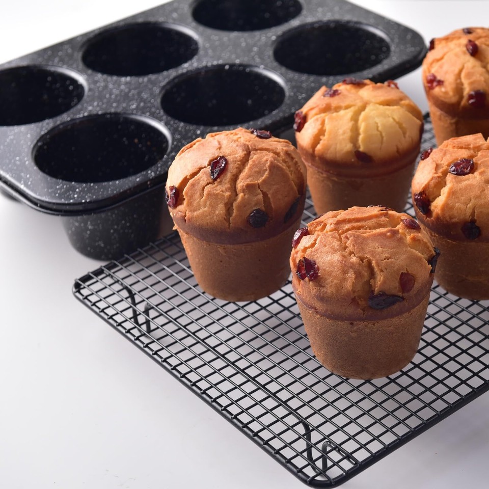 Stainless Steel Popover Pans - 6-Cavity Non-Stick Tray Mold for Baking ...