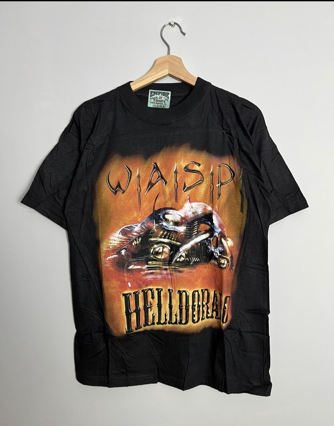 Rare Vintage 90s WASP Helldorado metal black L Empire Bootleg Band Tshirt | eBay
