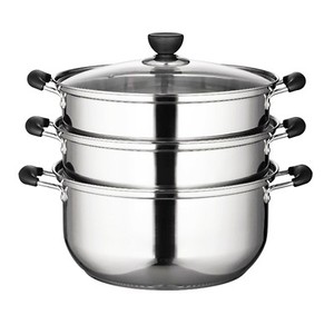 Professional Steamer,Commercial size 32-36cm, Extra large, Stainless, 2 ...