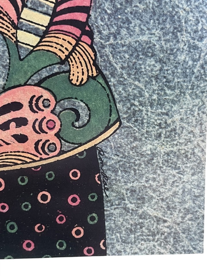 Japanese Ukiyoe Woodblock Print by Ron Rae in Frame Woman and Ox | eBay