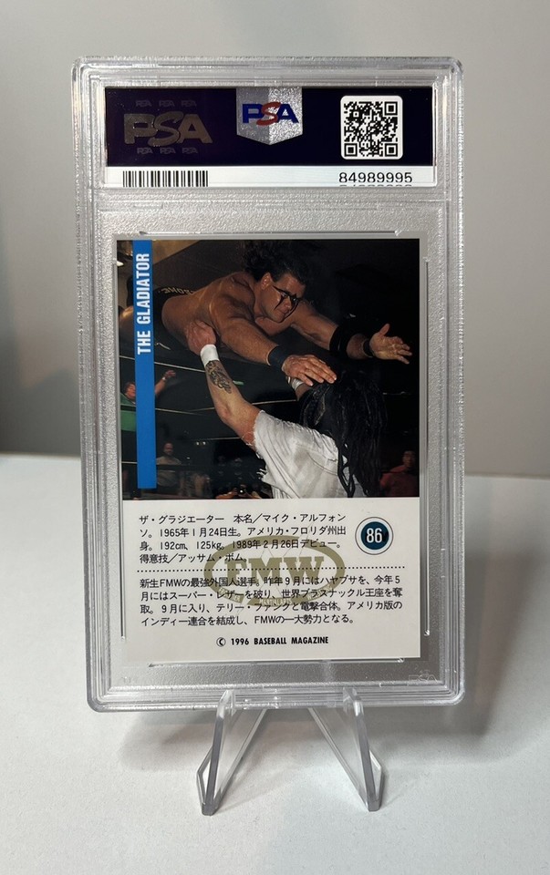 1996 BBM Wrestling The Gladiator (Mike Awesome) RC ECW PSA10 POP2 ...