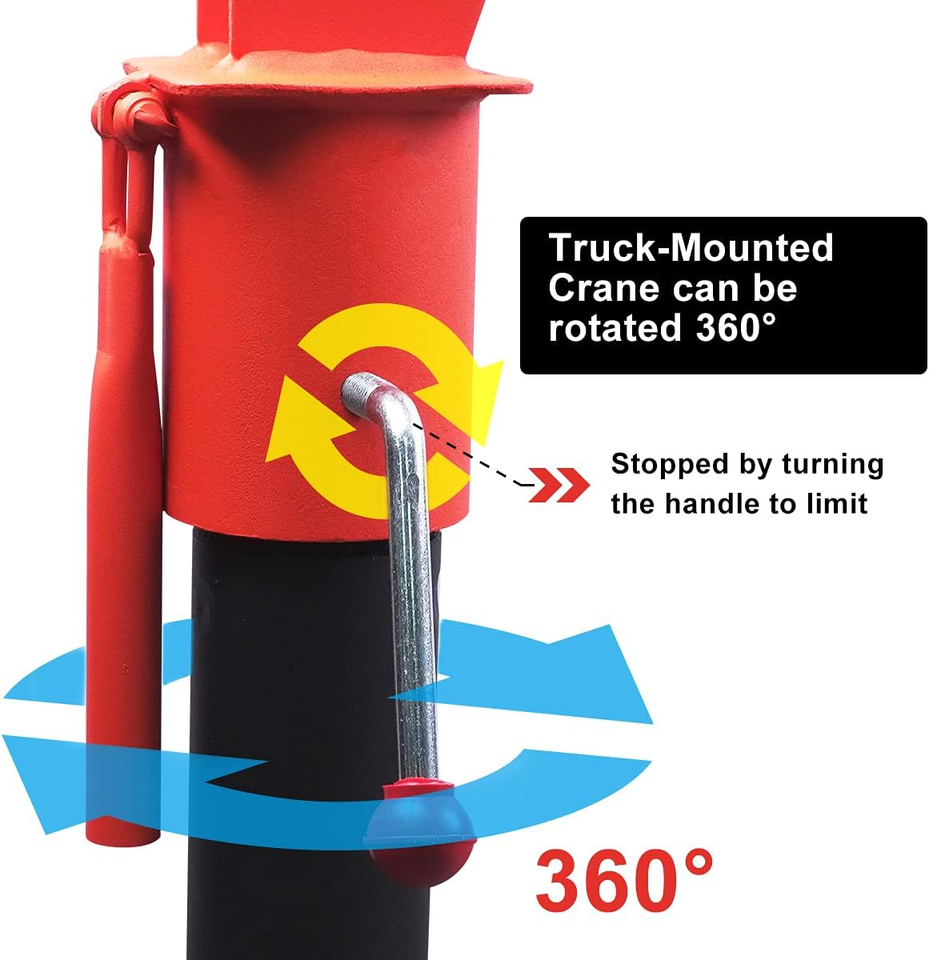 1100Lb Folding Truck Crane - 360 Swivel Jib for ATV/UTV Winch Use ...