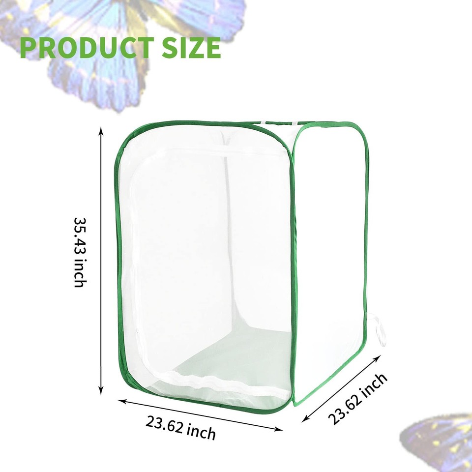 36" Mesh Plant Enclosure Foldable Mesh Cage for Breeding Grow Tent ...