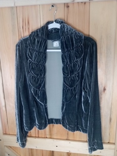 Ghost Grey Vintage Silk Velvet Jacket Period Costume England Ruffle ...