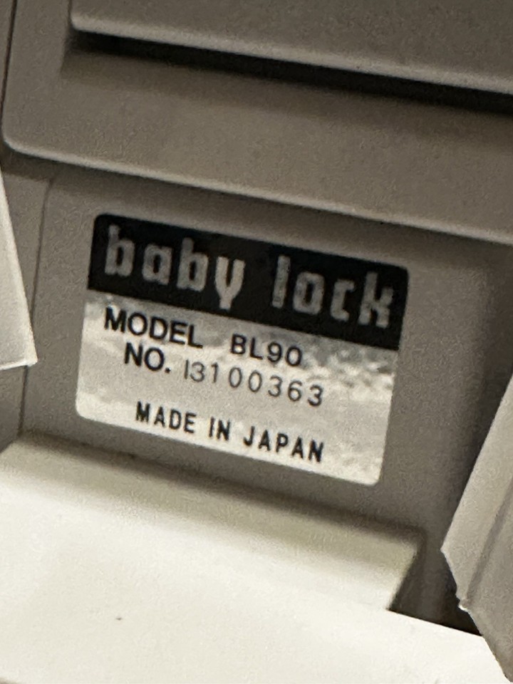 Vintage Baby Lock PRO LINE Serger Sewing Machine Model BL90 - JAPAN W ...