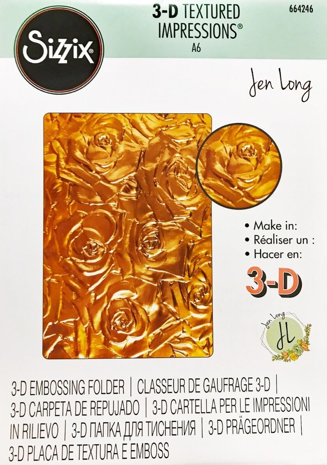 Sizzix Textured Impressions 3D EMBOSSING FOLDERS- A6 Size- U PICK ...