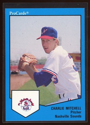 1989 Pro Cards Nashville Sounds CHARLIE MITCHELL RC REDS RED SOX ...