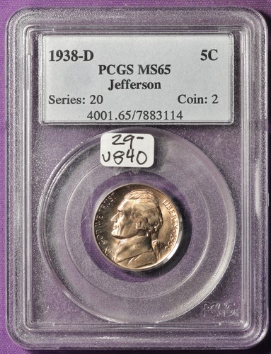 1938-d Jefferson Nickel. In PCGS Holder. MS 65. j840 | eBay