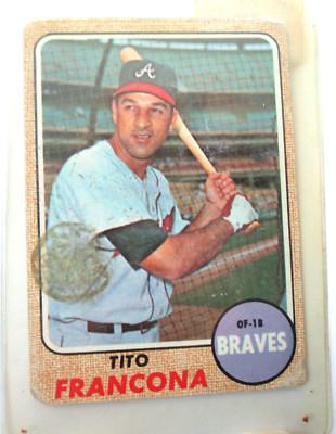 TITO FRANCONA OF-18, ATLANTA BRAVES, CARD #527 by TOPPS 1967 | eBay