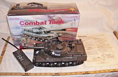 RADIO SHACK COMBAT MILITARY TANK RC BATTERY TOY BOXED | eBay