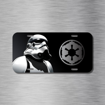 Starwars Star Wars Storm Trooper Jedi Vehicle License Plate Front Auto ...
