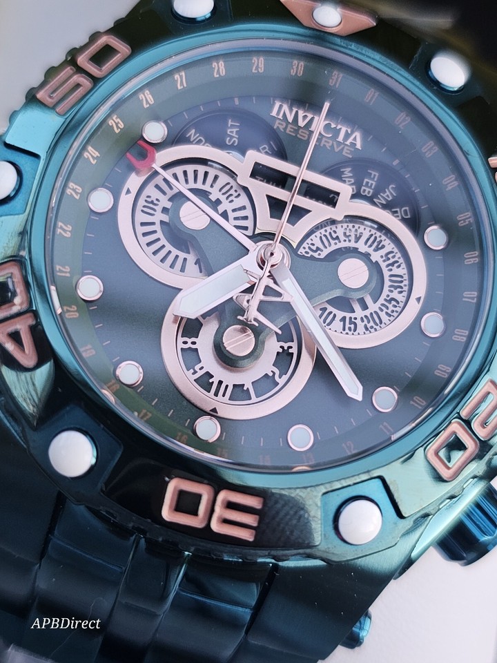 Invicta - Reserve Speedway Master Calendar GREEN LABEL Swiss 5040.F ...