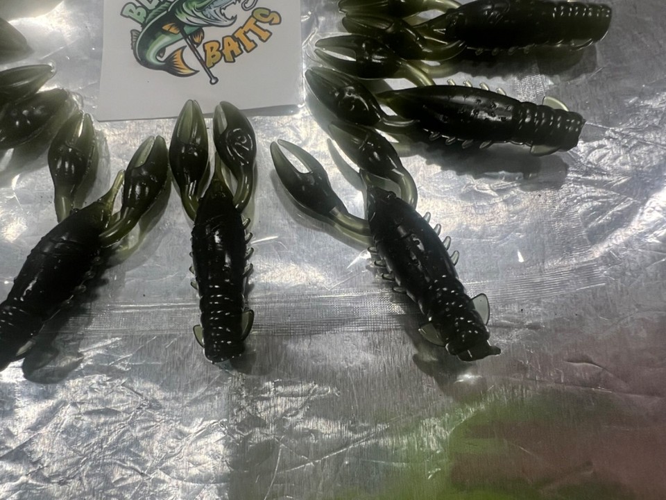 Custom made ned bait Craw 2.5” Soft Plastic Craw Blue Craw/Melon | eBay