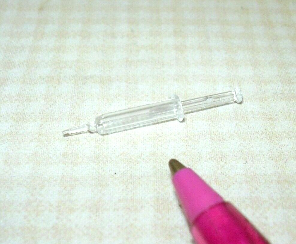 Miniature Clear Plastic Syringe Hypodermic Injector, Moves!: DOLLHOUSE ...