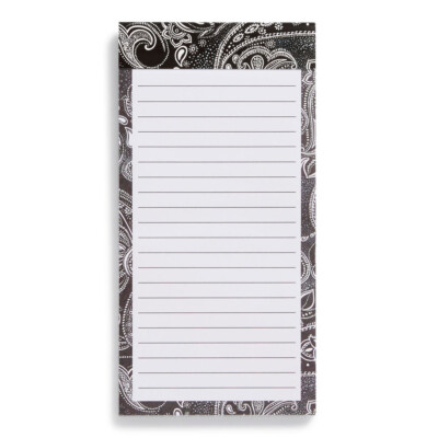 1 Vera Bradley Stellar Paisley Grocery or To Do List Magnetic Note Pad ...