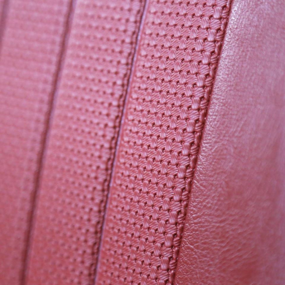 VW Volkswagen Bug, Ghia, Bus, T3 Vinyl Material Basketweave / MAROON ...