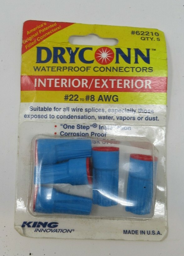 Dryconn Waterproof Wire Connectors DryConn Medium Aqua/Red Waterproof