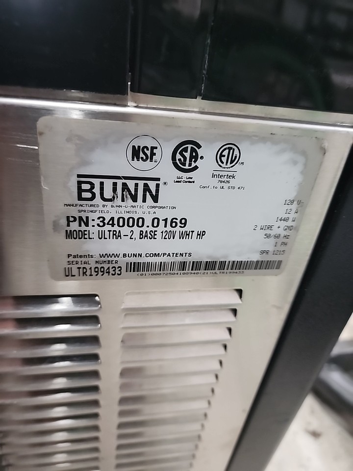 BUNN Ultra-2 Slush Machine Frozen Beverage System, Black, Base, PARTS ...
