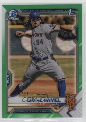 2021 Bowman Draft Chrome Green Refractor /99 Dominic Hamel #BDC-60 | eBay