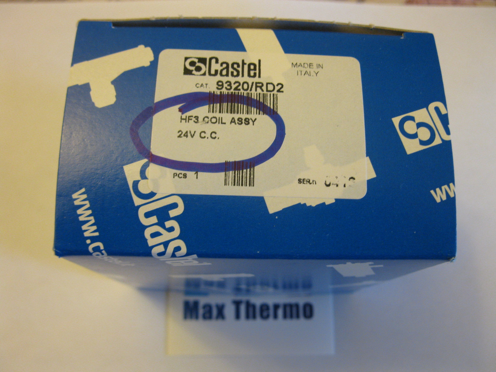 CASTEL HF3 9320/RD2 SOLENOID VALVE COIL 24VDC REPLEACE HM3 9120/rd2 20w ...