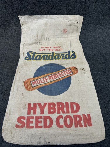 Vintage Standards Hybrid Seed Corn Cloth Burlap Sack multi perfected | eBay