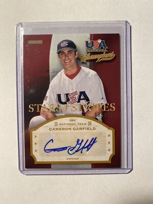 2013 PANINI USA CHAMPIONS STARS AND STRIPES SIGNATURES CAMERON GARFIELD ...