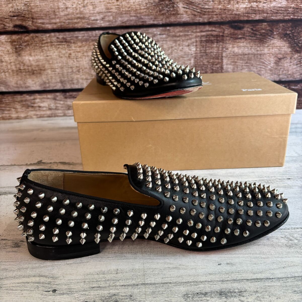 Christian Louboutin Mens Rollerboy Spike Loafers Size 10.5 Christian Louboutin Mens Rollerboy Spike Loafers Size 10.5