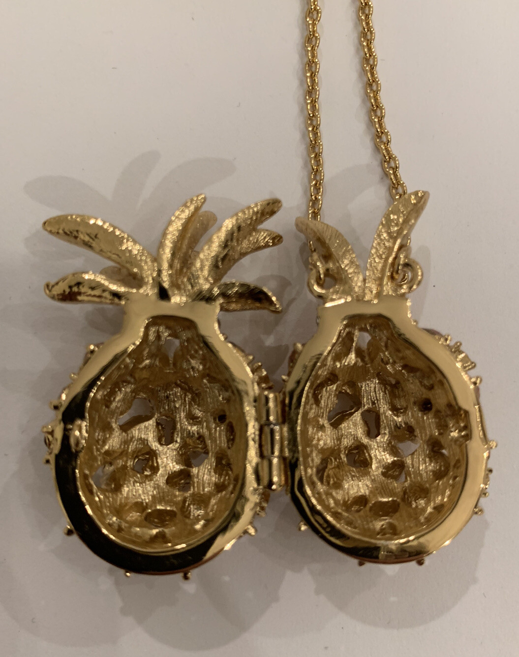 Kate Spade Pineapple Grove Locket Pendant Chain Necklace NWT | eBay